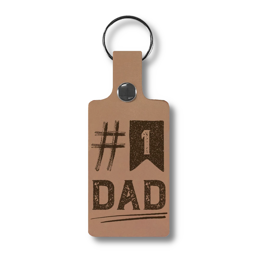 No 1 Dad keyring - MPR Leatherworks Gifts